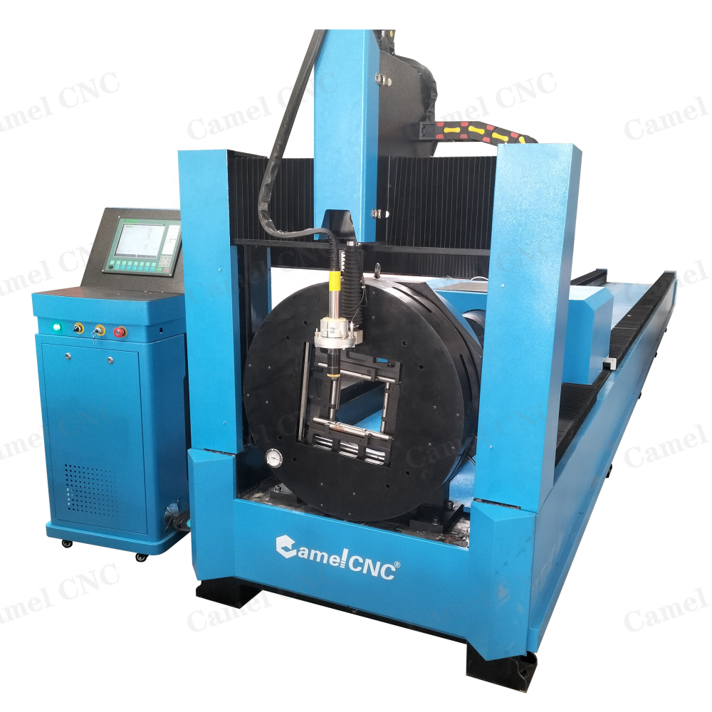 4-axis Pipe Cnc Plasma Cutting Machine: Ca-6000 With Auto Chucks For ...