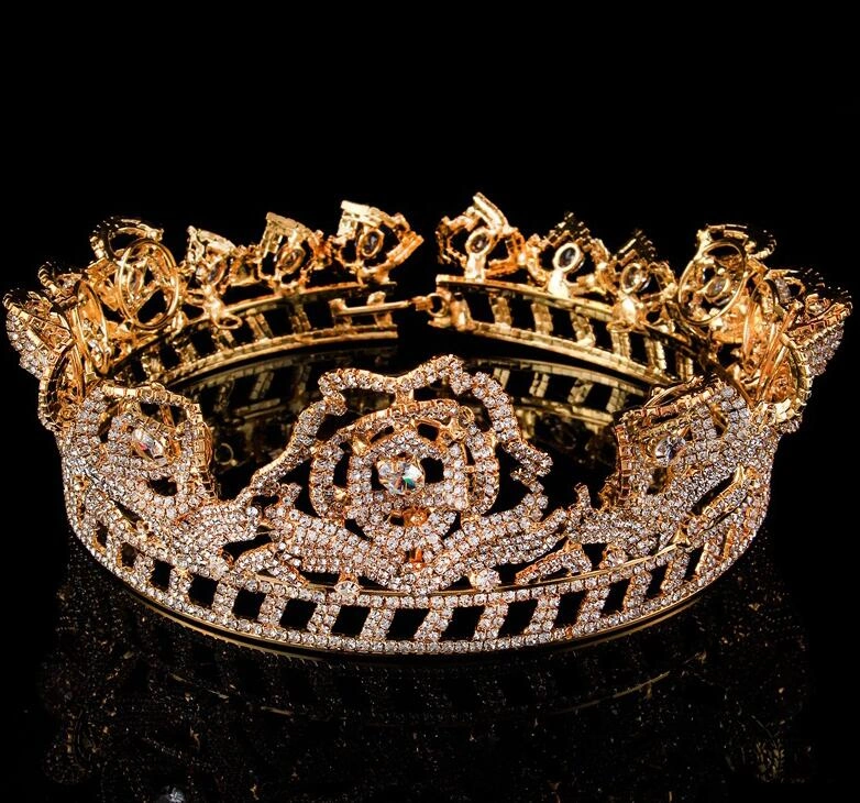 Small Gold Plated Beauty Queen Pageant Crown China Manufacturers ...