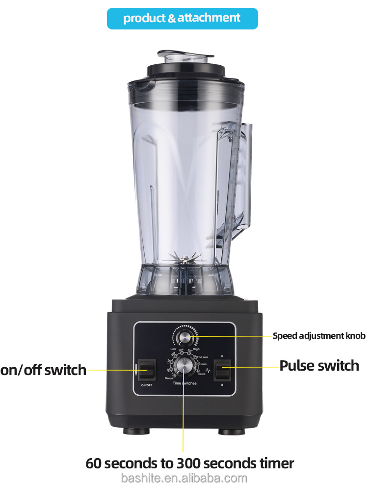 High Power Hotel Heavy Duty Blender Food Processor For Home Juice ...