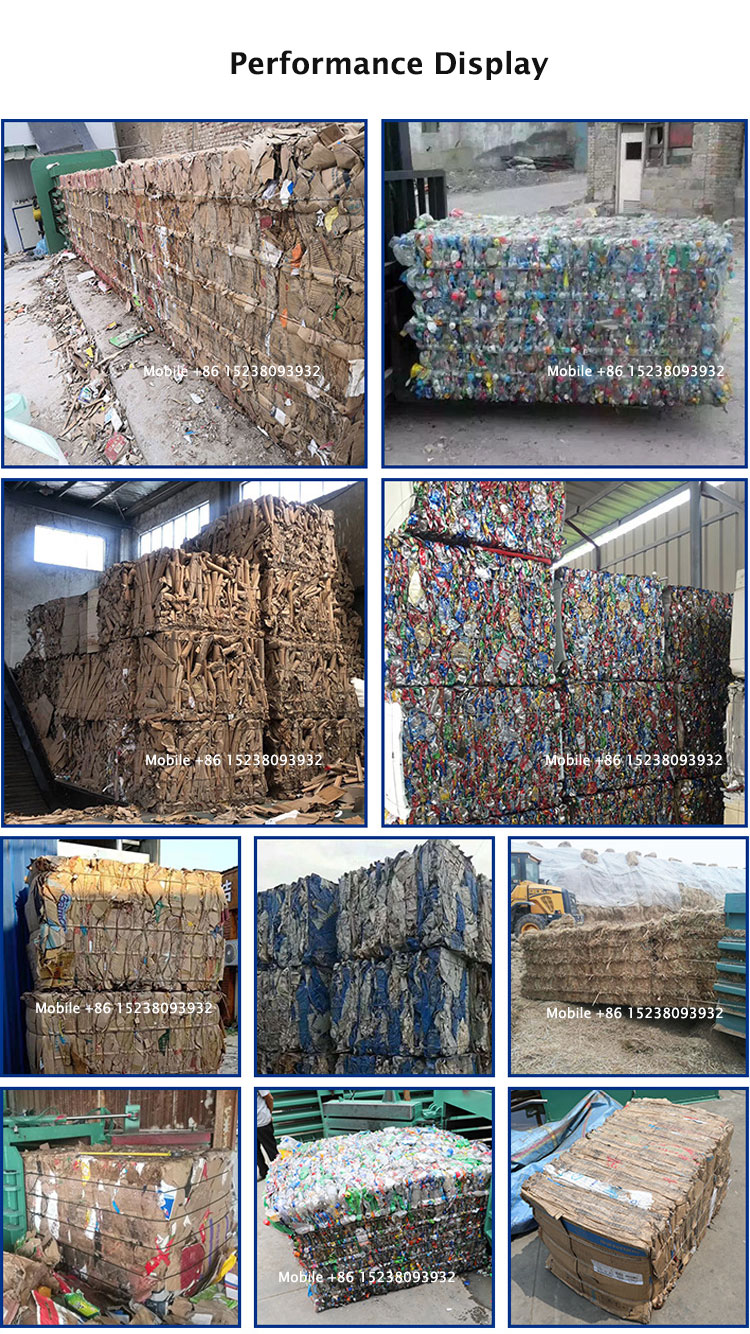 Automatic Rope Threading Plastic Bottle Compactor Baler Machine, High ...