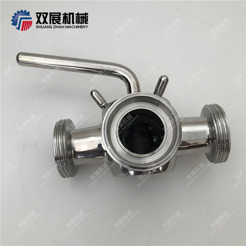 Sanitary Stainless Steel 316l Plug Valve Dn40 Dairy T Ports Valve 3-way ...