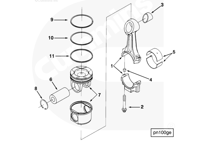 Genuine Cummins N14 Diesel Engine Piston 3087634, High Quality Genuine ...