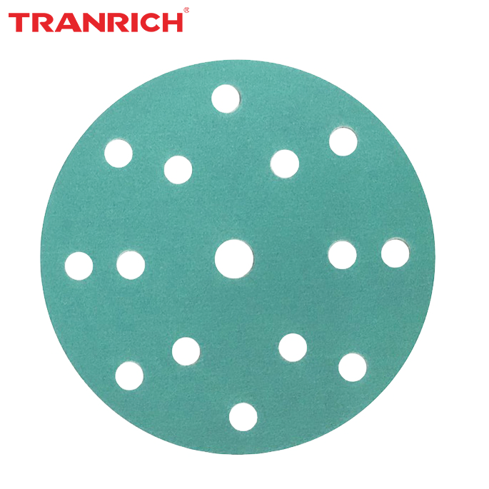 5 Inch Green Film Sanding Disc With 8 Holes For Car Paint Polishing ...