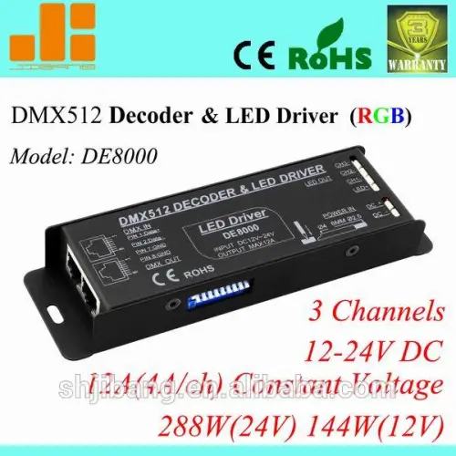 Dmx512 Decoder Rgb Dimmer Led Driver De8000, High Quality Dmx512 ...