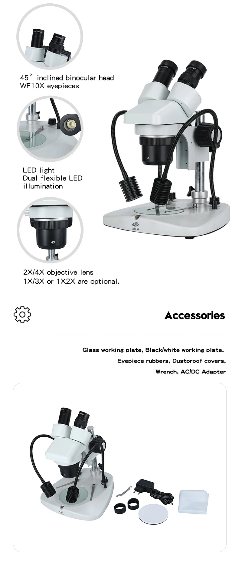 20x Trinicular Stereo Microscope Surgical Microscope, High Quality 20x ...