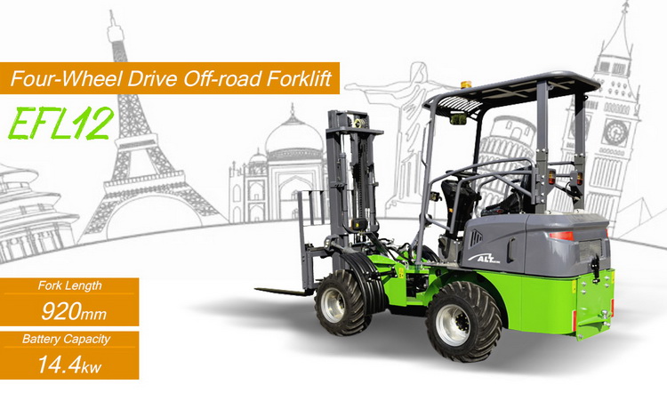 Aolite Alt Ce Efl12 All Terrain Mini Electric Forklift Wheel Loader ...