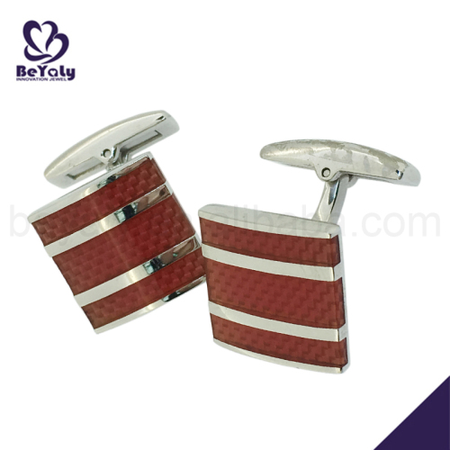 Stainless Steel Red Square Stripe Bulk Cufflinks, High Quality ...