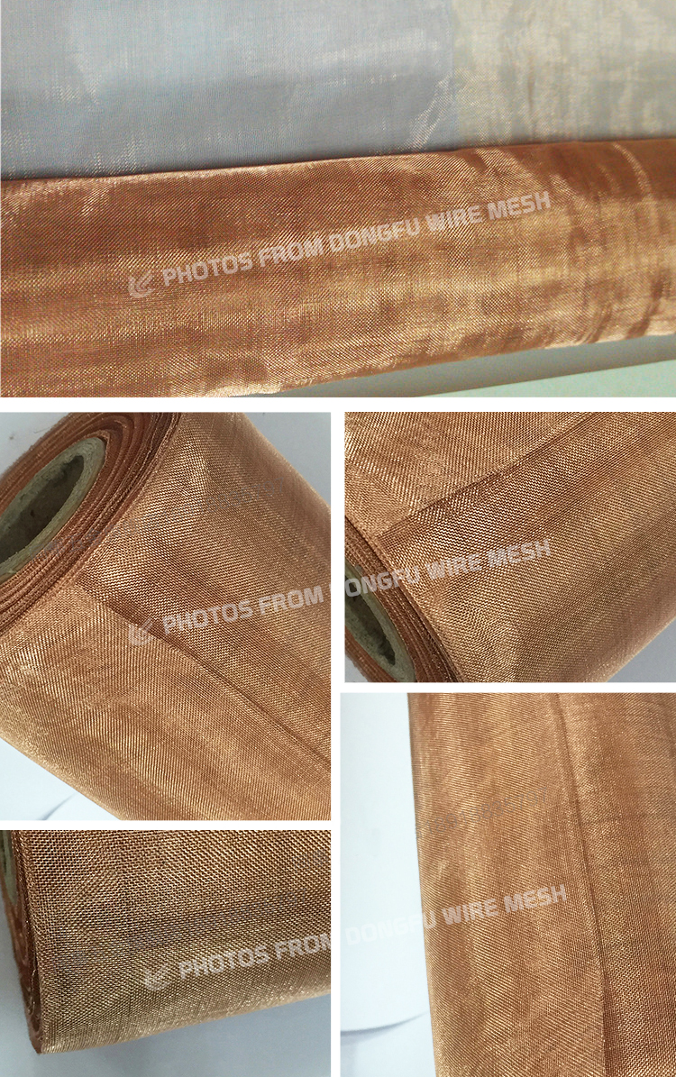 Fine Emi Shielding Red Copper Wire Mesh Screen, High Quality Fine Emi ...