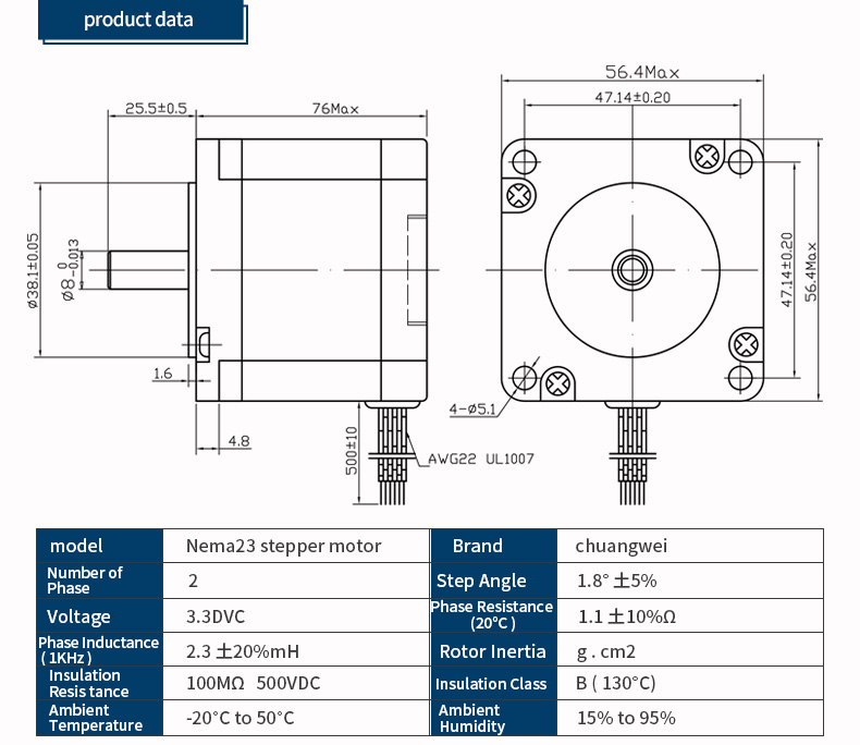 China-made Nema23 2.8nm Stepper Motor - Fashionable And Hot Selling ...