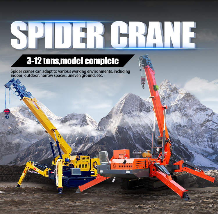 Diesel Engine Crawler Spider Boom Lift Crane - Customized Swing ...