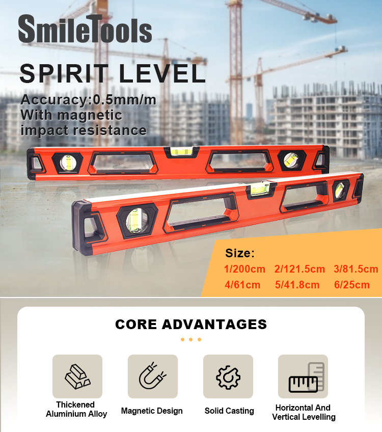 Professional Spirit Levels: 250mm To 1200mm - Precision Measuring Tools ...