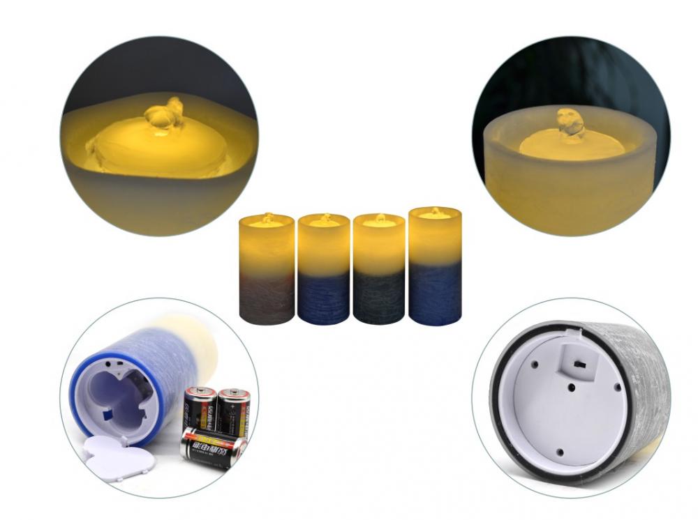 Battery Operated Led Flameless Wax Water Fountain Candles, High Quality ...