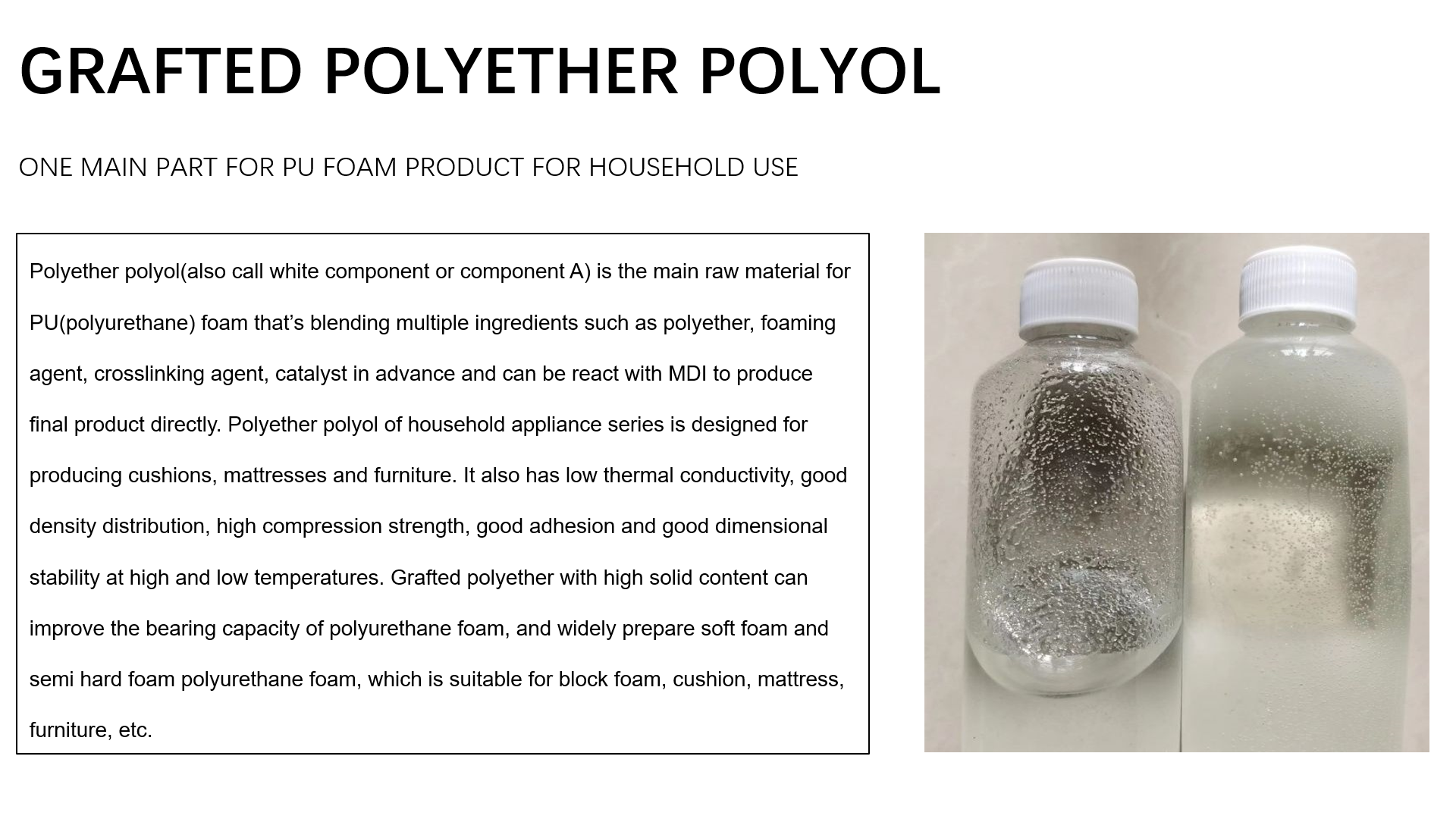 Hosome Grafted Polyether Polyol For Household Foam Products Cas 9003-11 ...