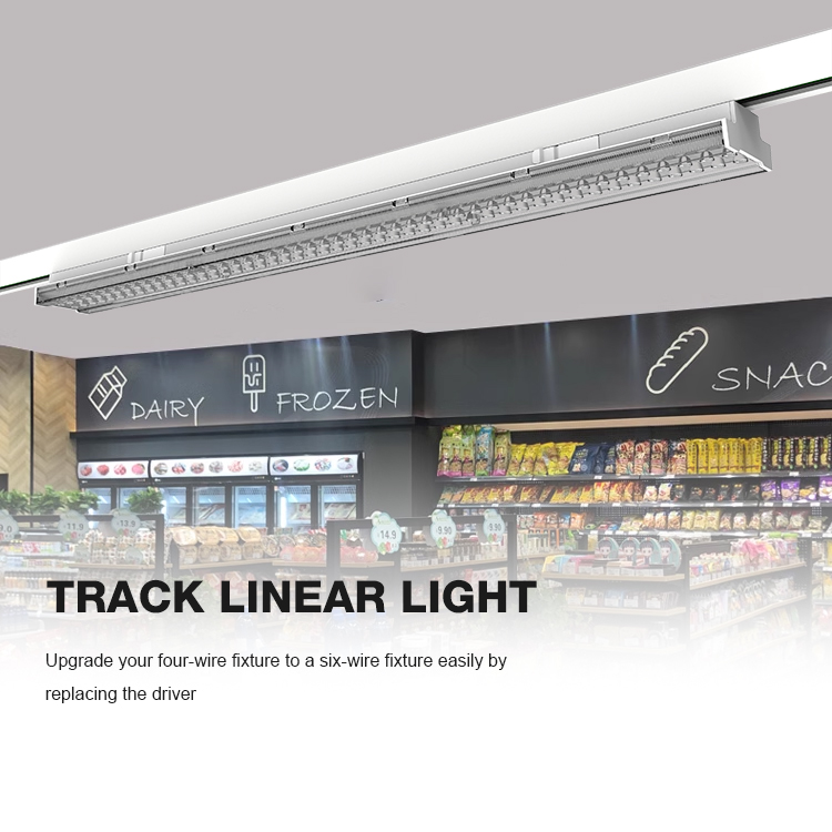 4 Wire Led Track Light System For Shop & Supermarket Lighting (170lm/w ...