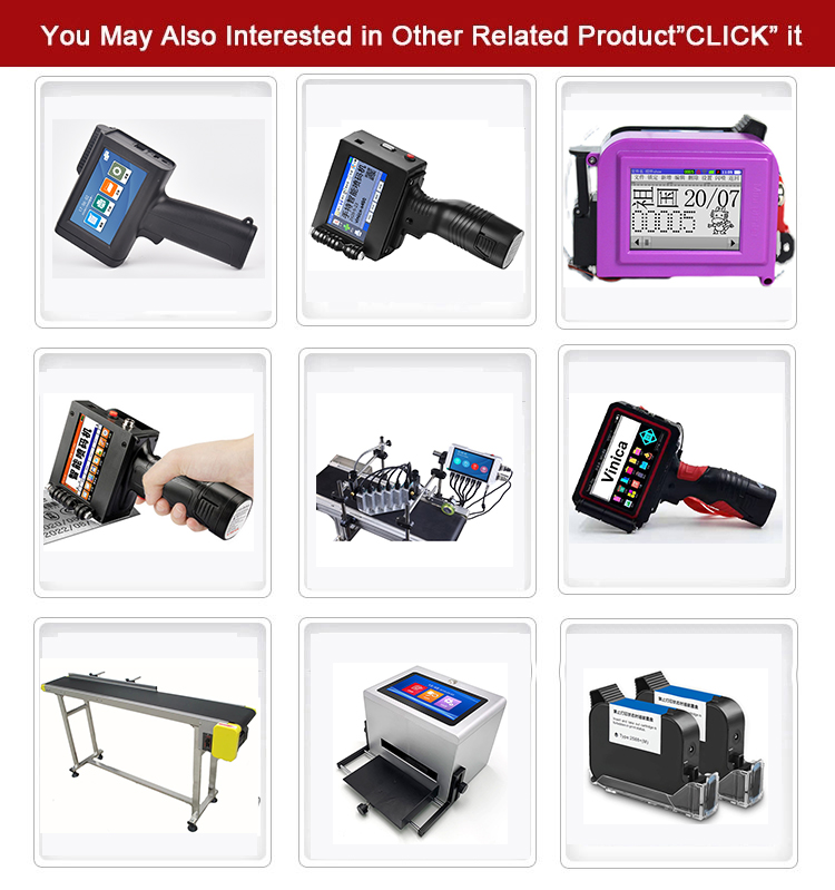 Thermal Handheld Inkjet Printer With Conveyor For Color Logos And ...