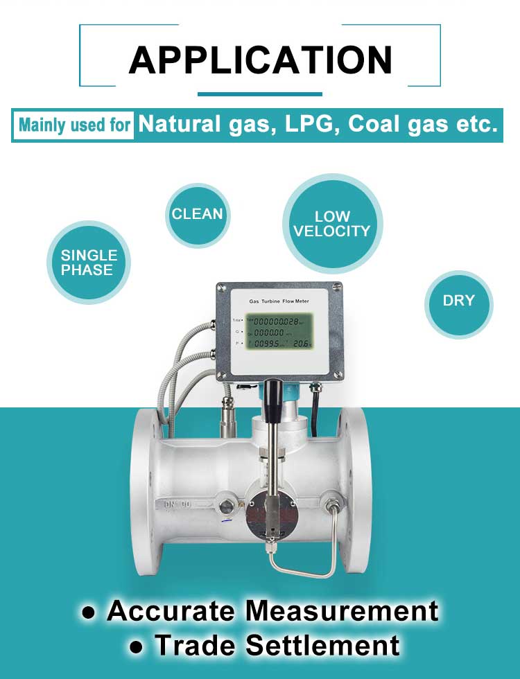 Rs485 Digital Natural Gas Turbine Flow Meter, High Quality Rs485 ...