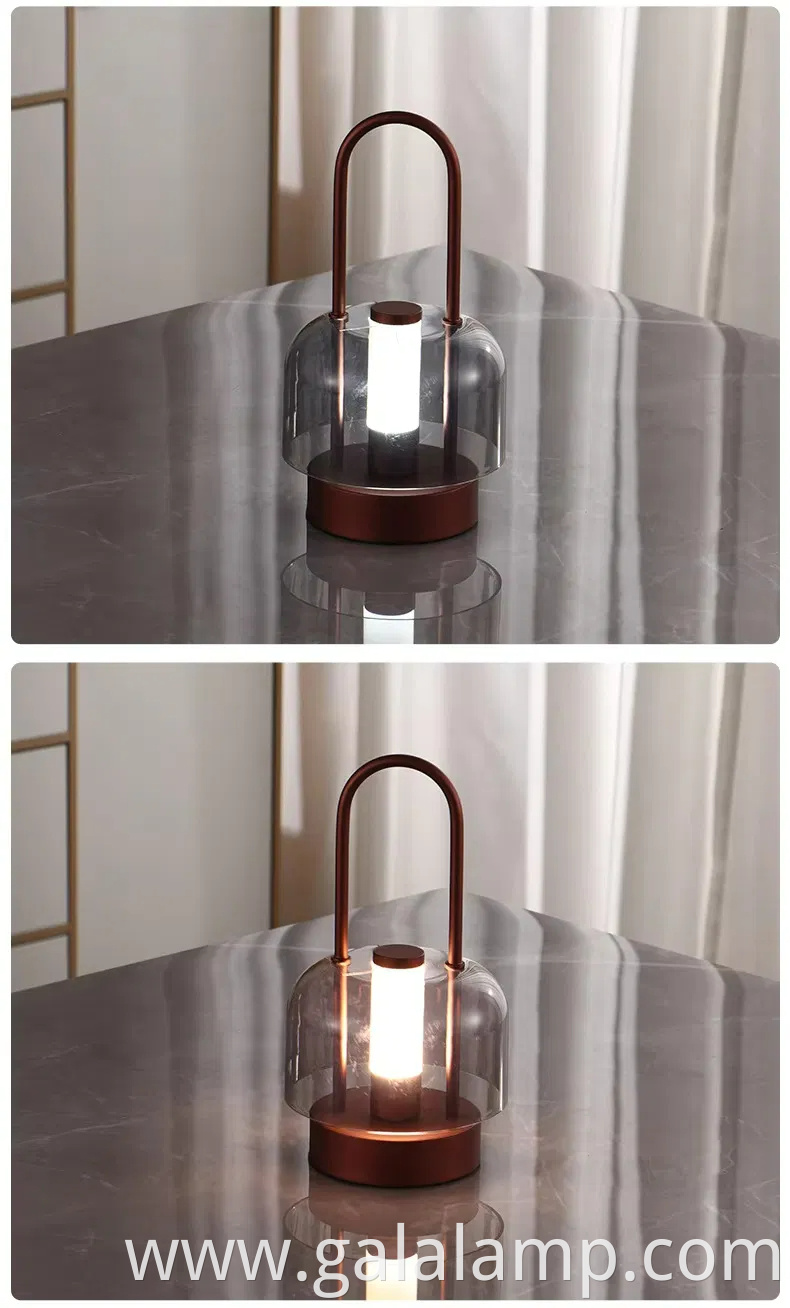 Hotel Restaurant Touch Dimming Rechargeable LED Table Lamp China ...