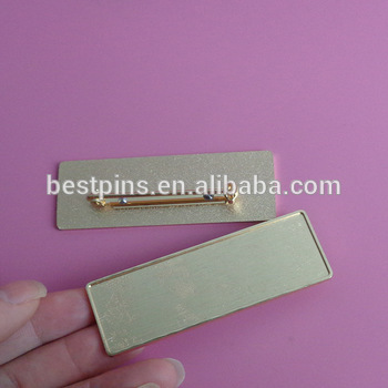 Blank Golden Name Plate With Groove, High Quality Blank Golden Name ...