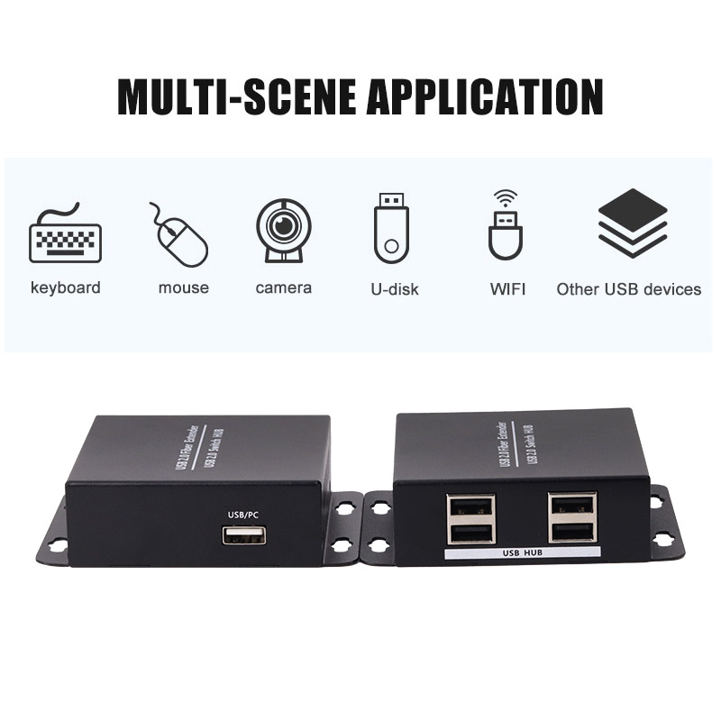Usb To Fiber Optical Media Converter - 20km Sm Fiber Usb 2.0 1 Input 4 ...
