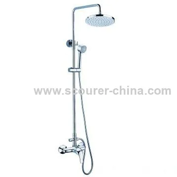 Wall Mounted Exposed Shower Faucet With Shower Kit , High Quality Wall ...
