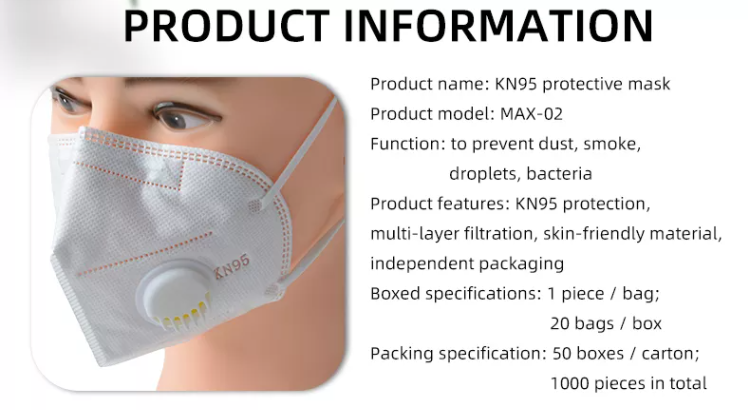 Protective Kn95 With Breathing Valve, High Quality Protective Kn95 With ...