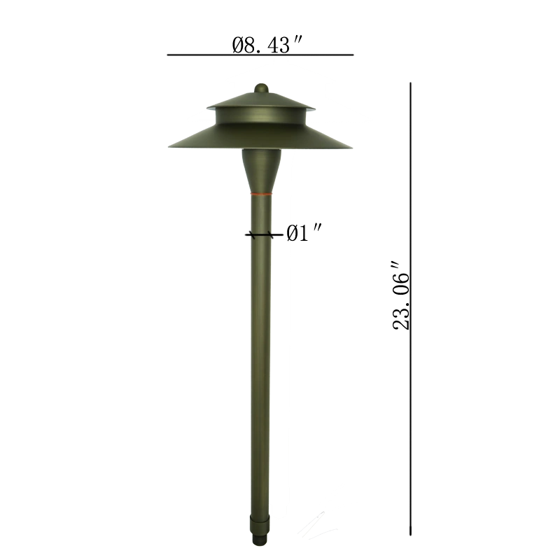 Double Brass hats Area Light garden path light China Manufacturers ...