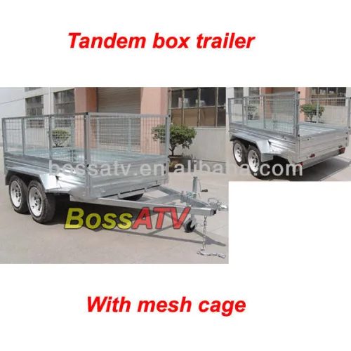 Tandem Trailer 10x5 Tandem Cage Trailer Double Tandem Trailer, High ...