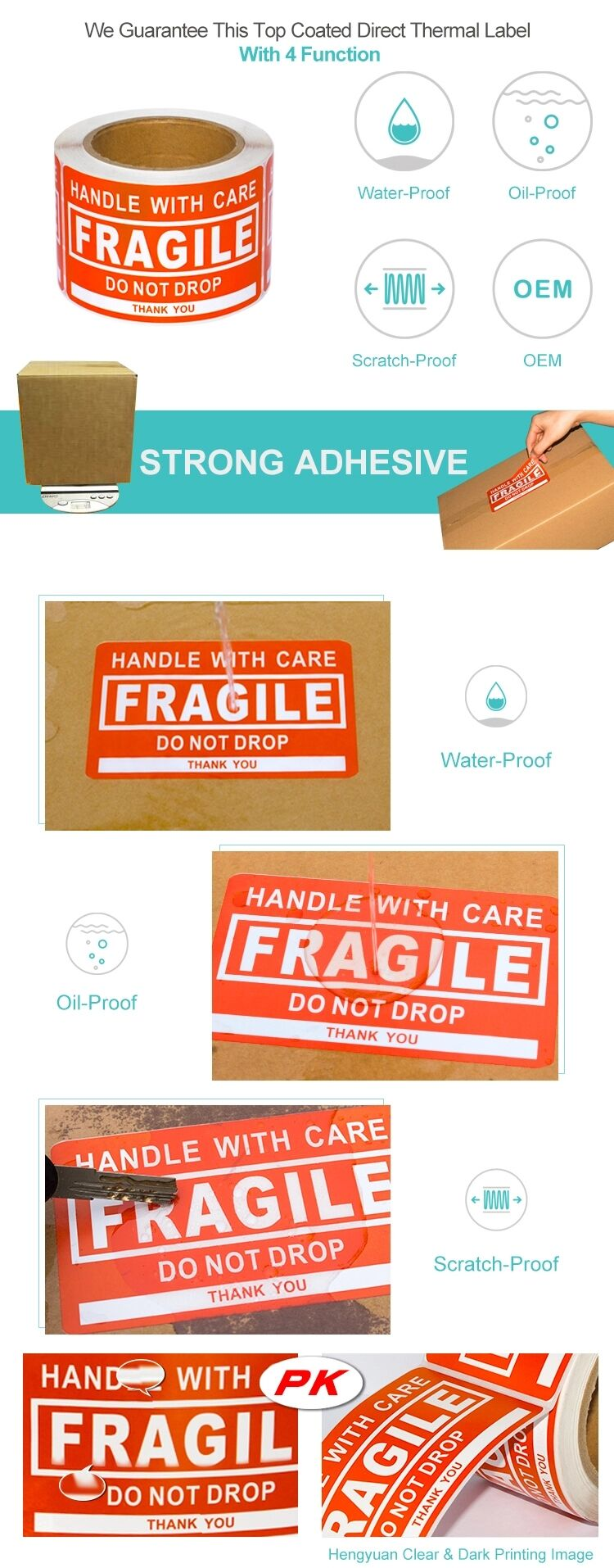 Handling Stickers With Care Warning Fragile Shipping Label, High ...