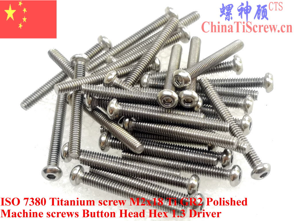 Iso 7380 Titanium Screw M2x12 M2x16 M2x18 M2x20 Button Head Hex 1.3 ...