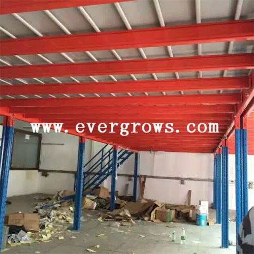 Medium Duty Steel Galvanized Grating Shelving Supported Floor, High ...