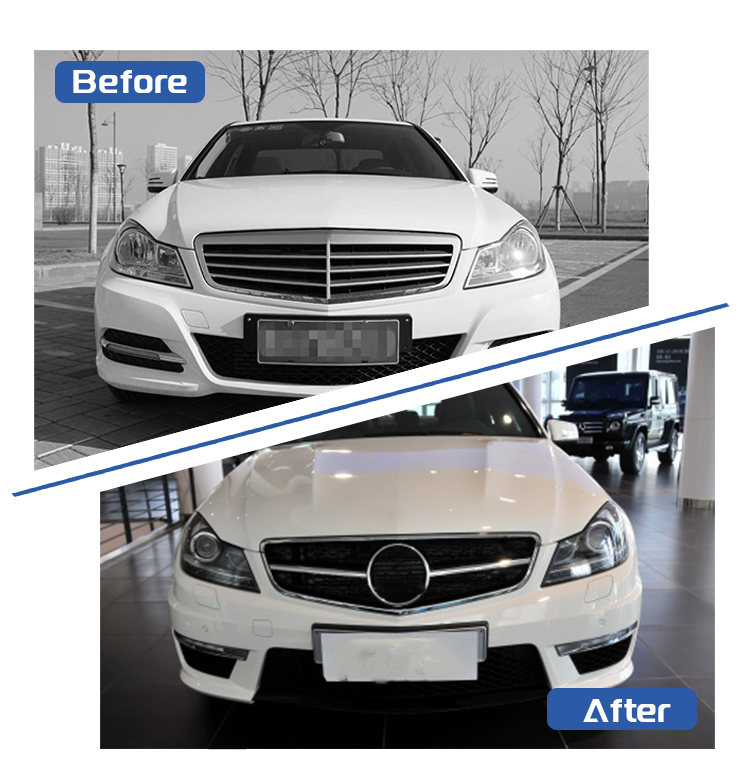 Leishuo Body Kit W204 Wide For Mercedes Benz C Class W204 C63 Amg, High ...