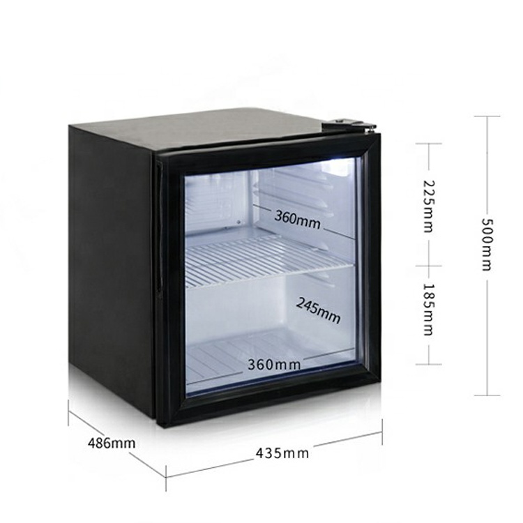 50l Mini Bar Showcase Glass Door Fridge, High Quality 50l Mini Bar ...