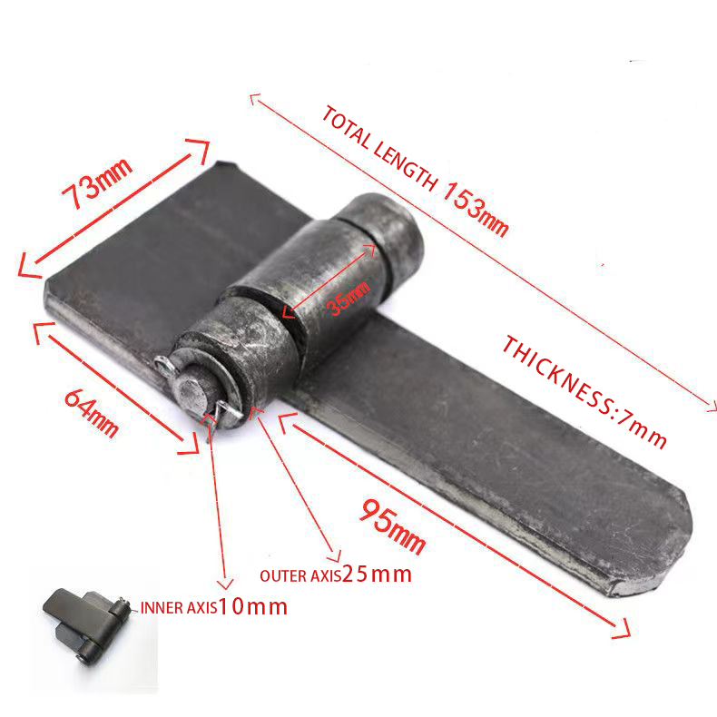 Long Tongue Heavy Duty T-shape Welded Car Truck Hinge, High Quality ...