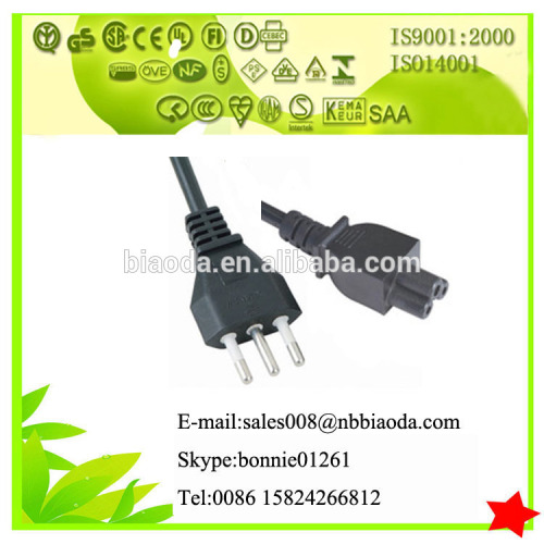 Imq Approval Grounding Conductor 3 Pins Italy Power Plug Ac Power Cord ...