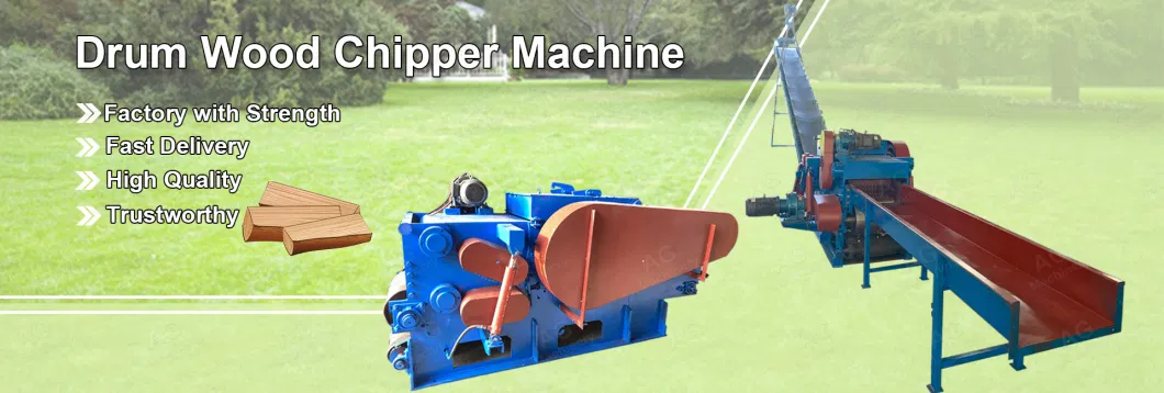 Ag Mach Commercial Wood Log Chipper Machine With Feeding Conveyor, High ...