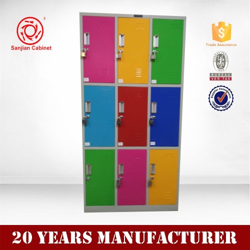 9 Door Stainless Steel Locker Cabinet Locker Storage School Locker ...