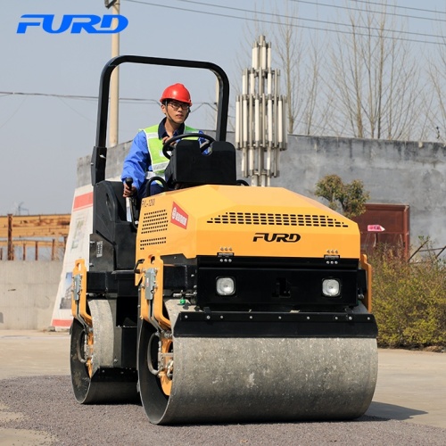 3 Ton Vibratory Roller Compactor With Double Steel Smooth Drums, High ...