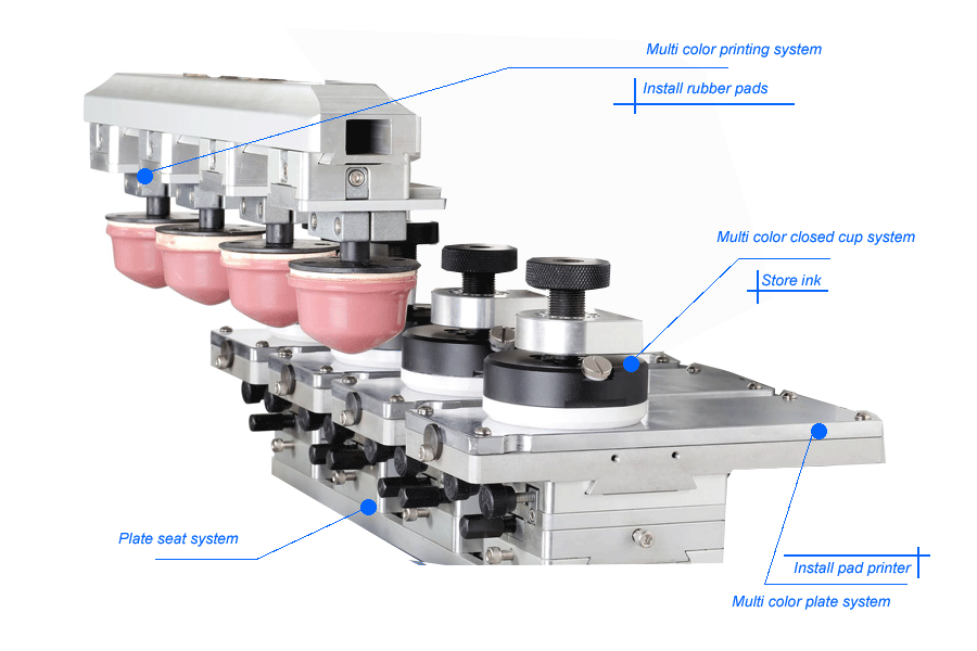 Four Colors Pad Printer,High Stability Four Colors Pad Printer