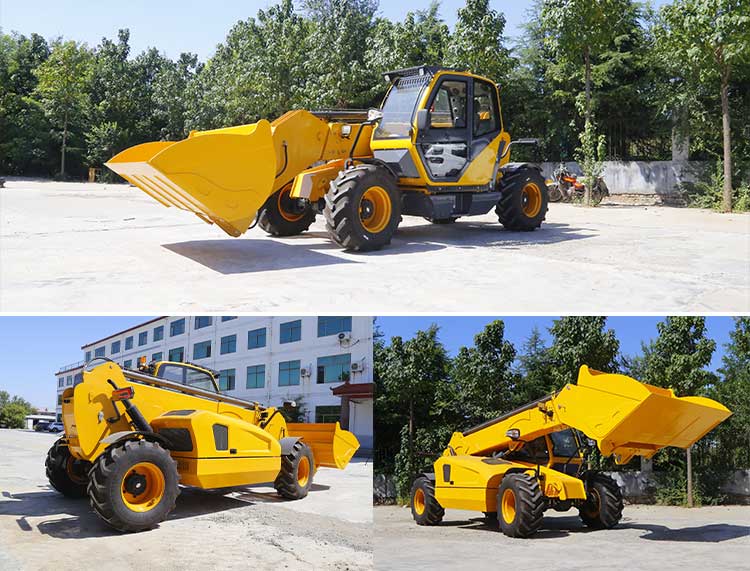 Telescopic Forklift Fork Loader Telehandler คุณภาพสูง Telescopic ...