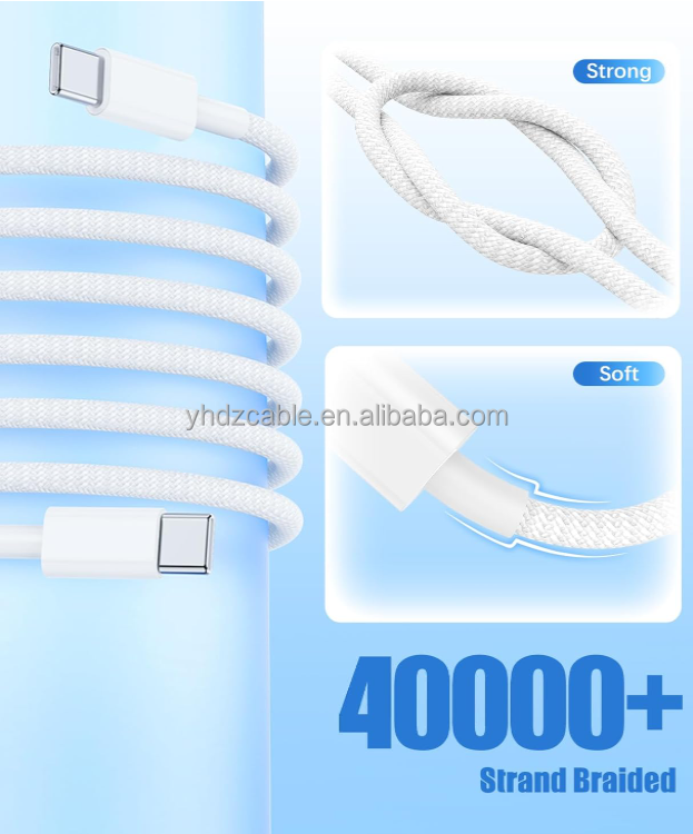 Nylon Braided 240w Usb C To Usb C Fast Charging And Data Transfer Cable ...