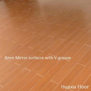 Mirror Surface V-groove Laminate Flooring, High Quality Mirror Surface ...