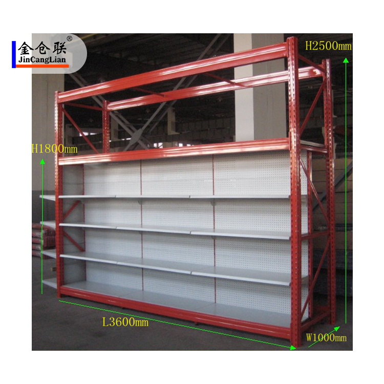 Combined Storage Rack And Gondola Shelf Solutions For Retail Stores ...
