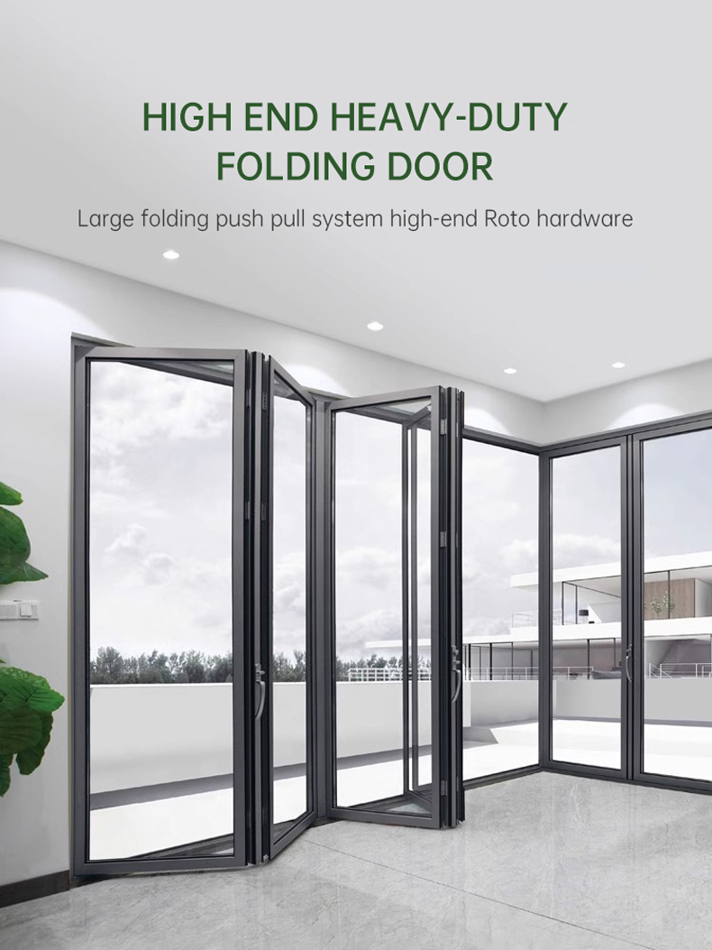 Weidun High-end Folding Door Vertical Open Aluminum Fold And Slide ...