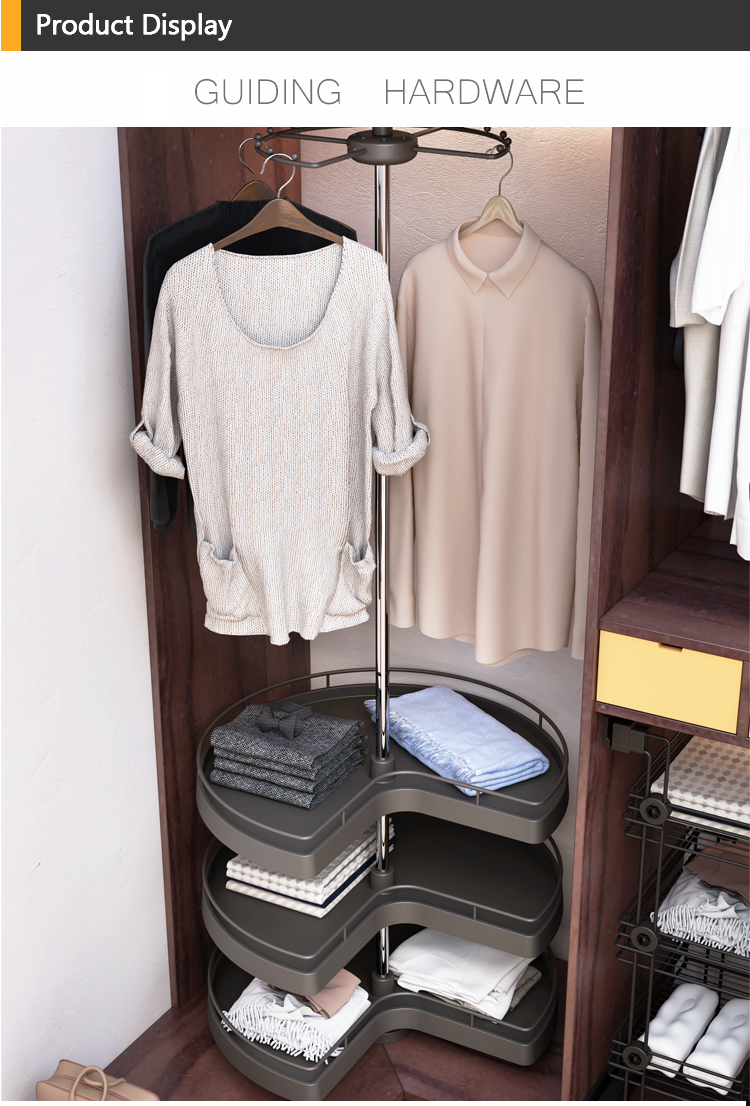 Modern Wardrobe Closet Organizer: 360 Degrees Rotating Basket For ...