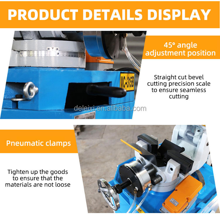 Pemotongan Sudut Mesin Pemotong Pipa Semi-otomatis Hidrolik, kualitas ...