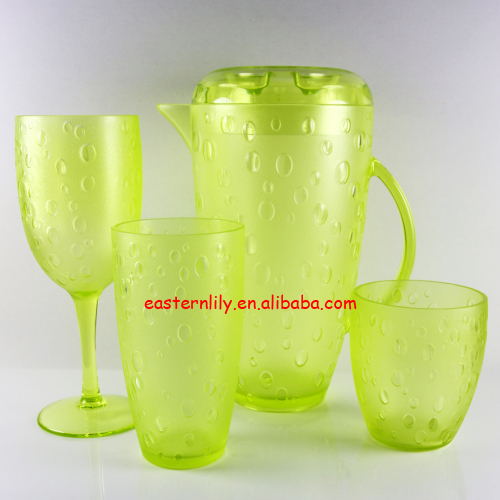 2500ml Bpa Set Of 4 Tumbler Colorful Acrylic Plastic Water Pitcher Set ...