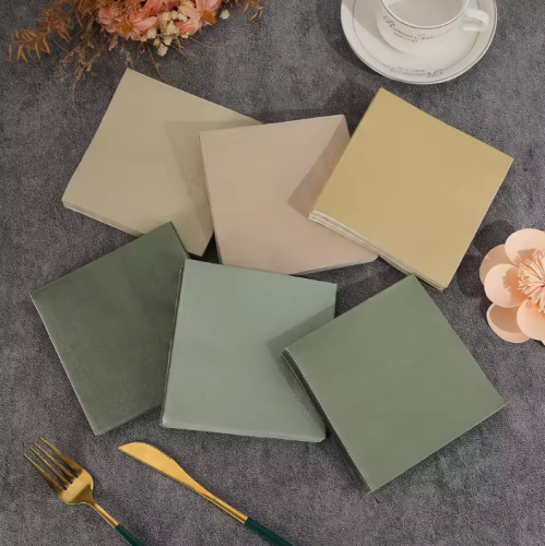 Morandi Colors Party Disposable Paper Napkins Double Square, High ...