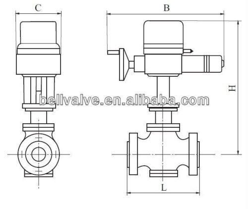 Electric Actuator Control Valve Drawing, High Quality Electric Actuator ...
