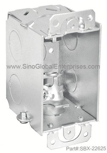 2-1/2" Deep, Gangable Switch Box With (6) 1/2" Side Knockouts & (4) Mc ...