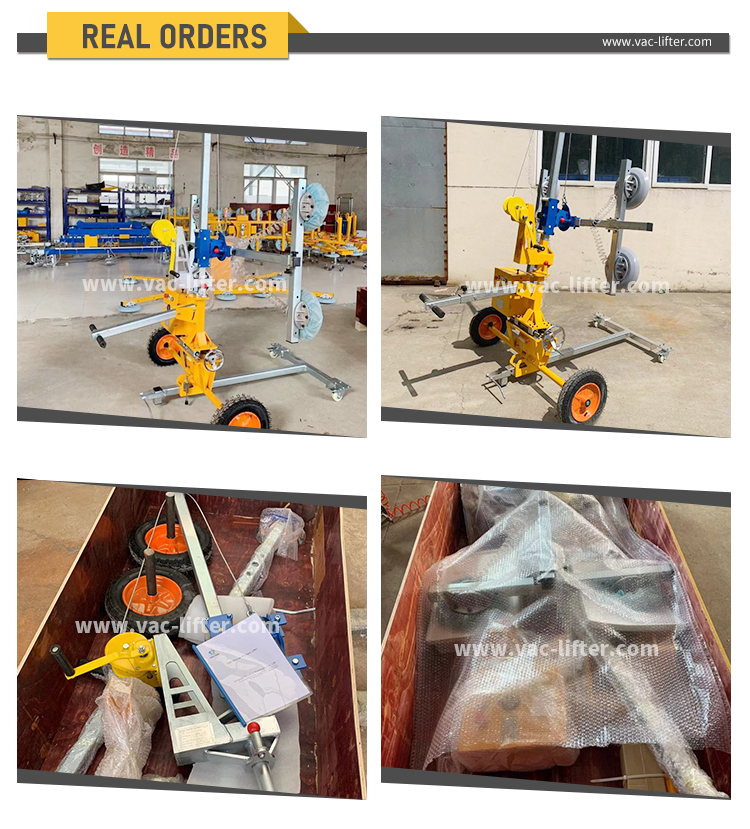 150kg Load Glass Trolley Transport Cart With Vacuum Suction Cups, High ...